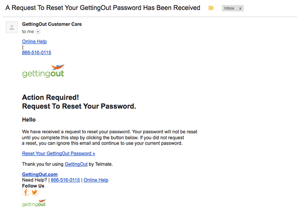 I forgot my password/PIN - how do I change it? - GettingOut