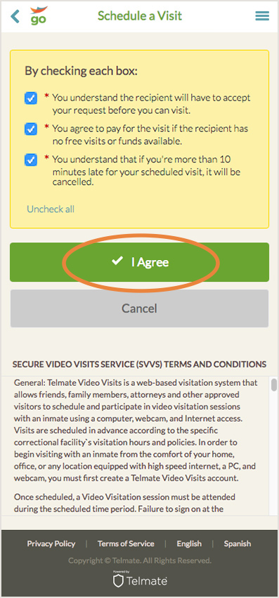 My inmate has access to a tablet, how do I schedule a visit? - GettingOut